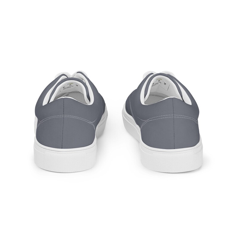 Women’s Blue-grey Lace-up Canvas Shoes, Grey Sneakers, Casual Summer ...