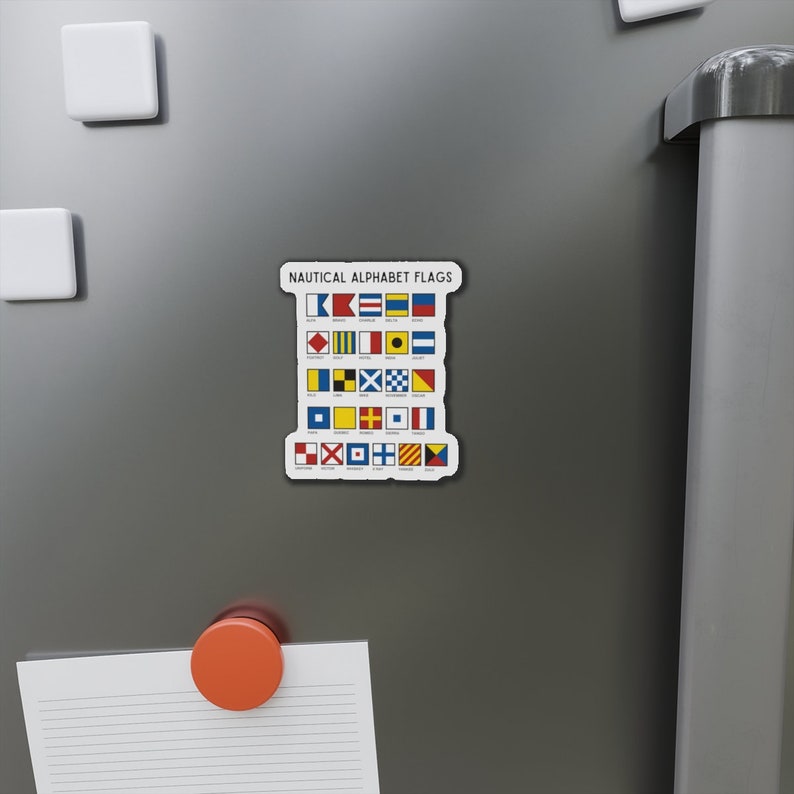 Nautical Alphabet Flags Die-cut Refrigerator Magnets, Semaphore Flags ...