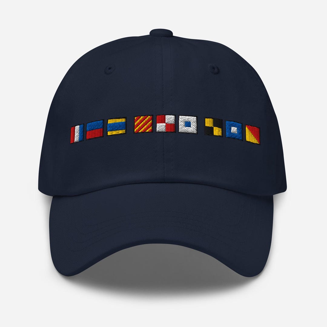 TED YUS LPO Embroidered Nautical Flags Dad Hat, Custom Flag Hat ...