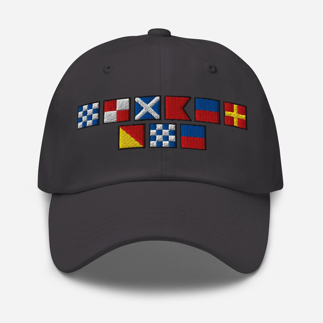 NUMBER ONE Spelled Out With Embroidered Nautical Signal Flags Dad Hat ...