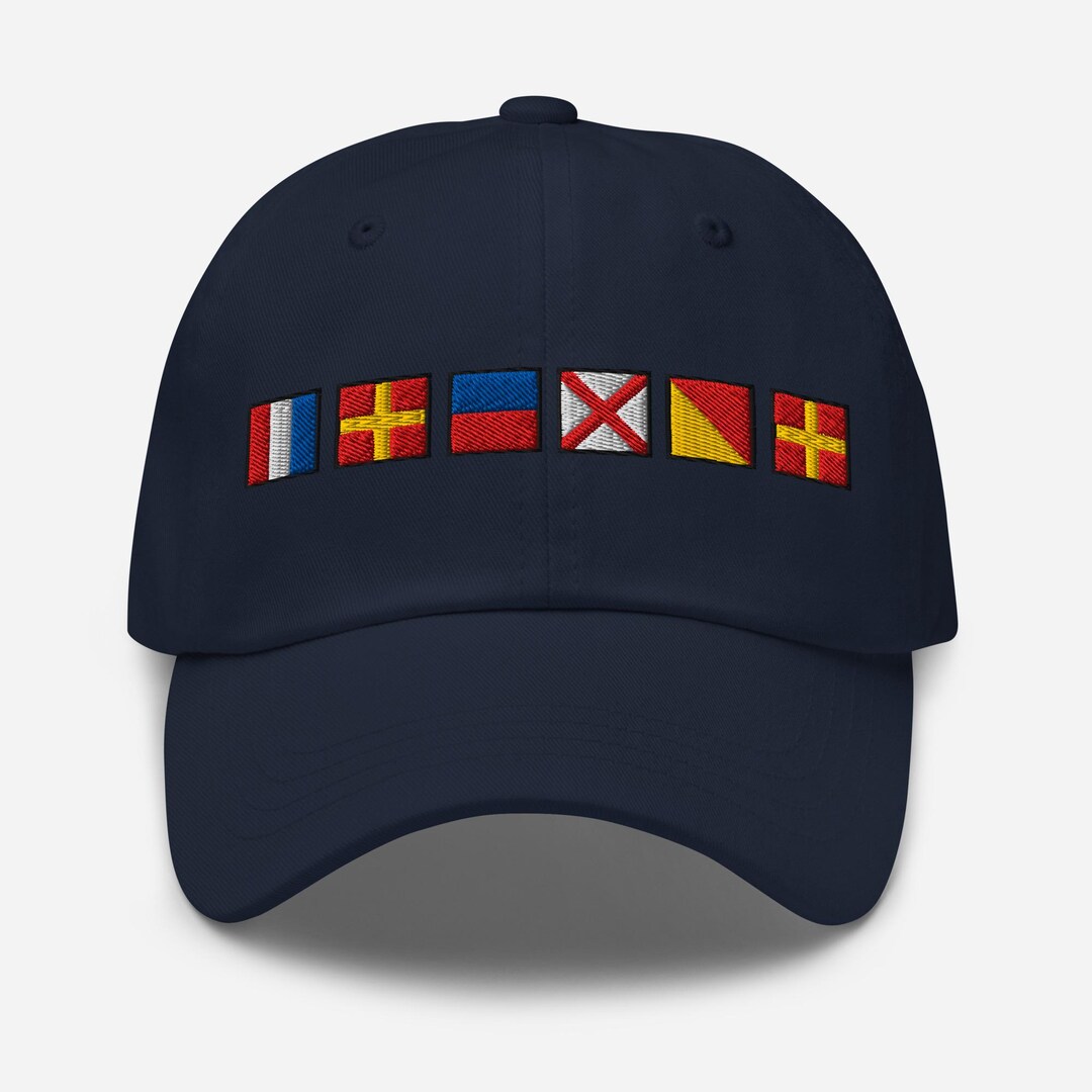 TREVOR Spelled Out With Embroidered Nautical Sinal Flags Dad Hat ...