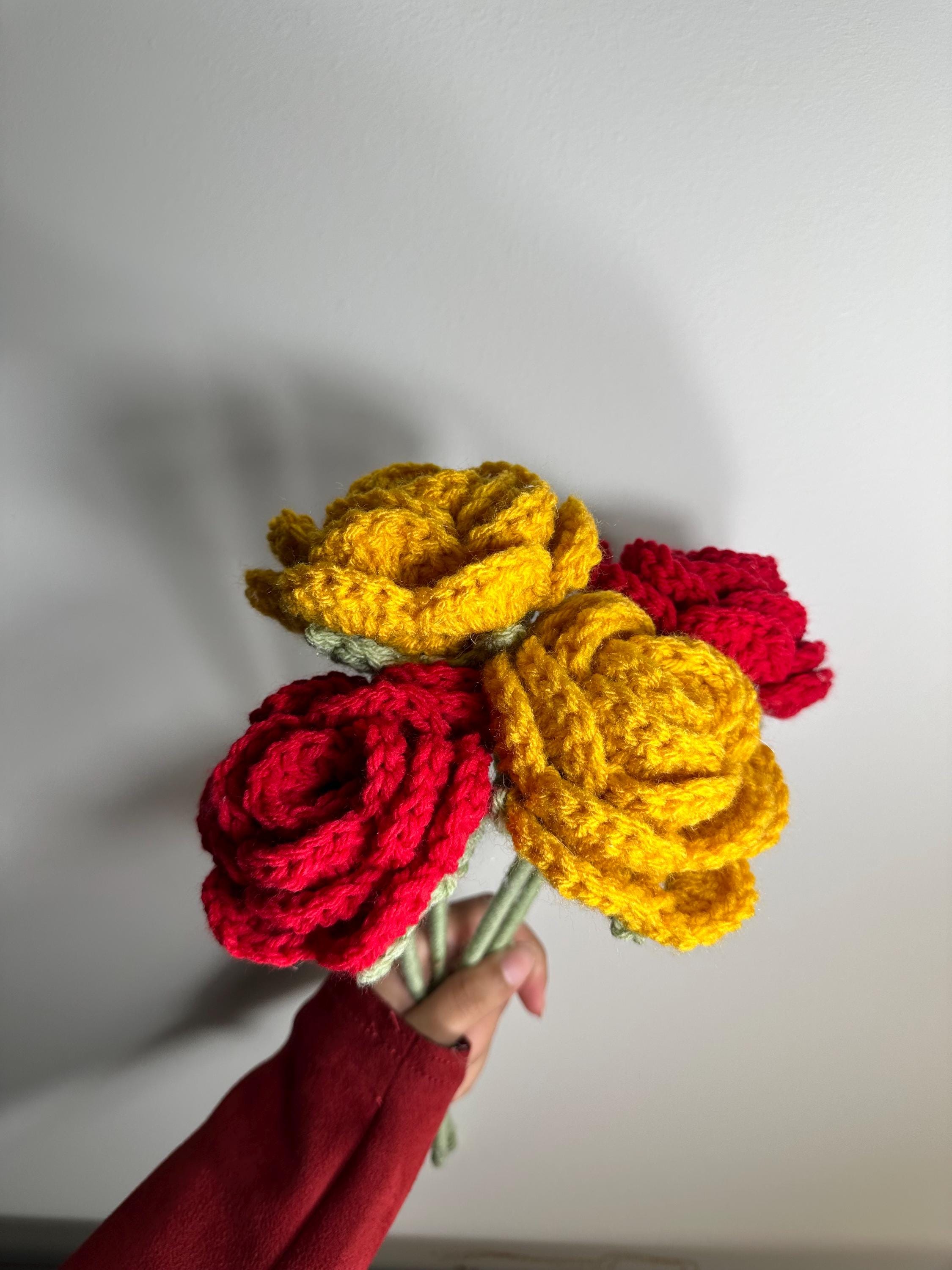Crochet Rose, Amigurumi Rose, Crochet Flower, Amigurumi Flower ...