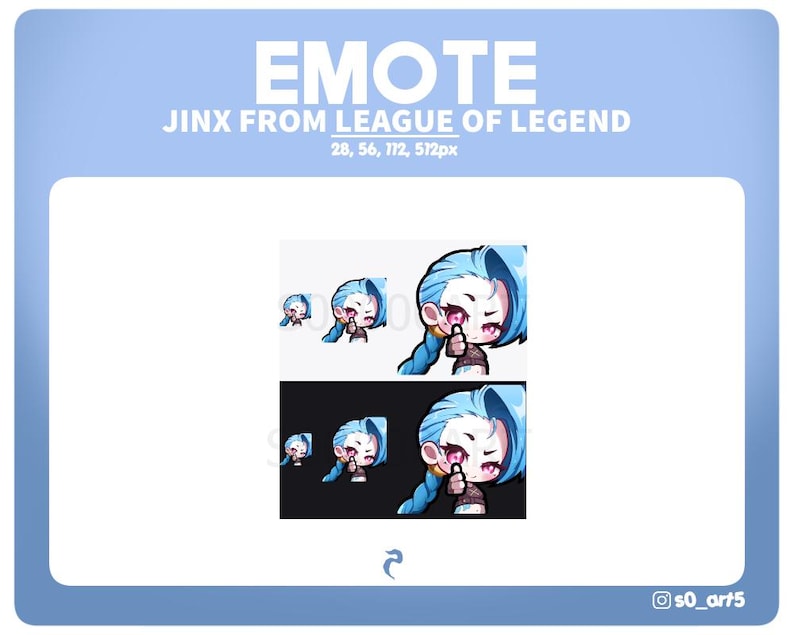JINX Emote | Discord & Twitch | League of Legend - Etsy