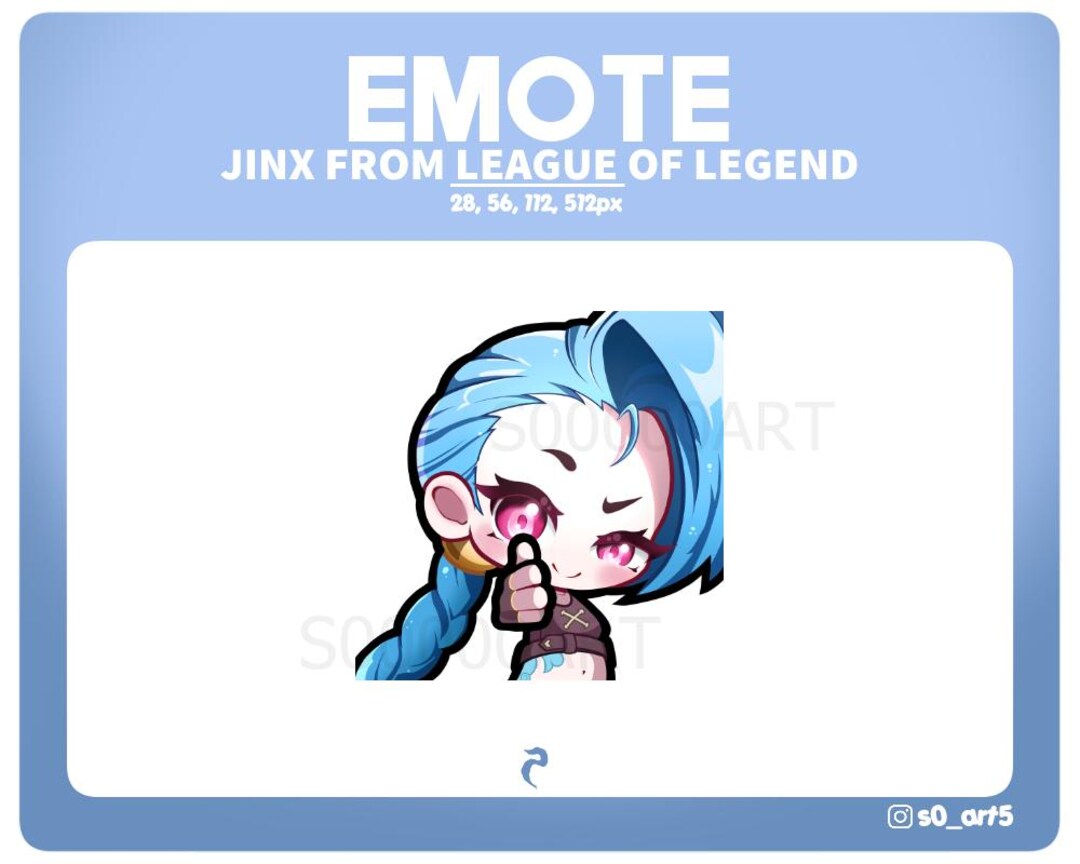 JINX Emote | Discord & Twitch | League of Legend - Etsy