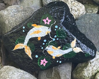 River Rock Koi Fish - Etsy