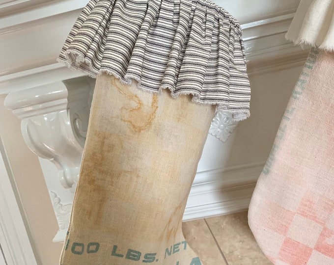 Vintage Flour Sack Shabby Chic Stockings Farmhouse Christmas - Etsy