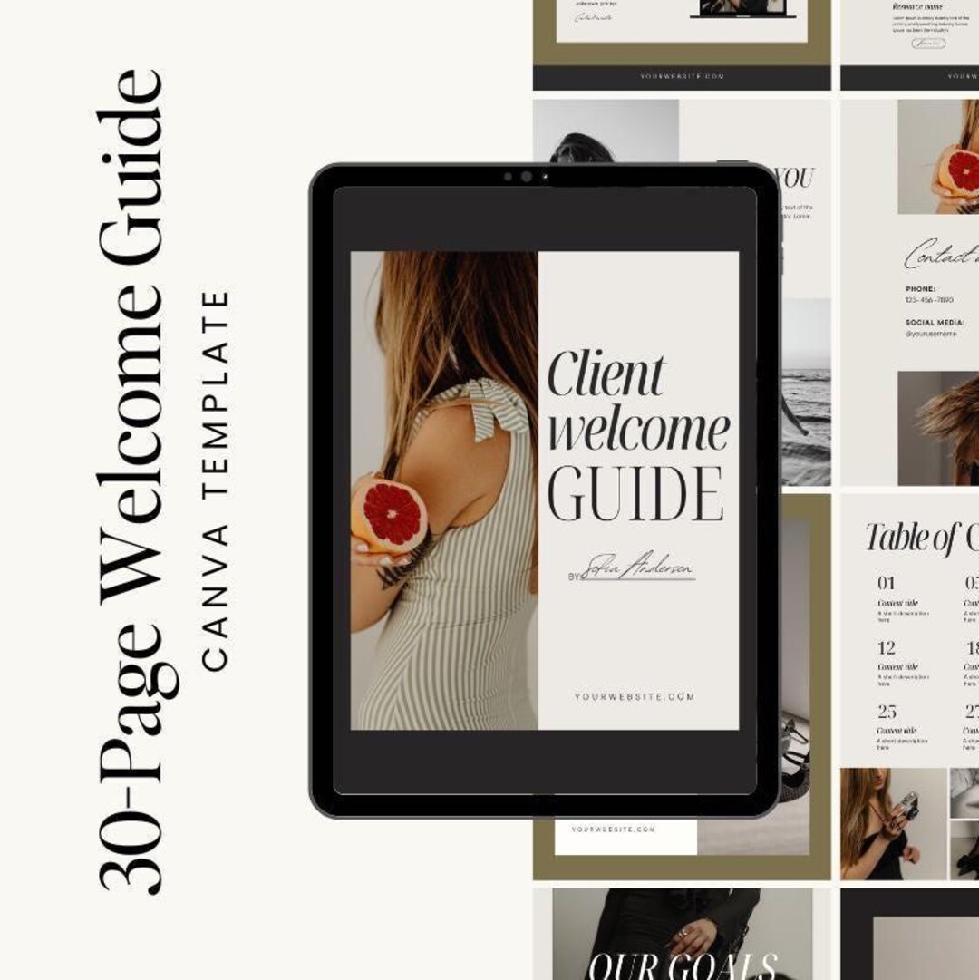 Editable Canva Welcome Guide Template, Custom Client Presentation ...