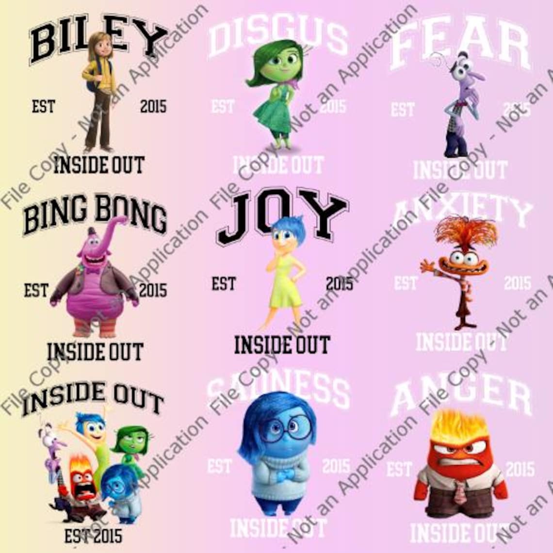 Bundle Inside Out Emotions Characters Png, Inside Out 2 Character Image ...