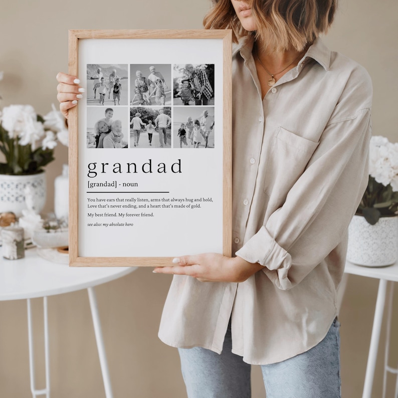 Photo Gift for Grandad - Personalised Photo Print for Grandparent ...