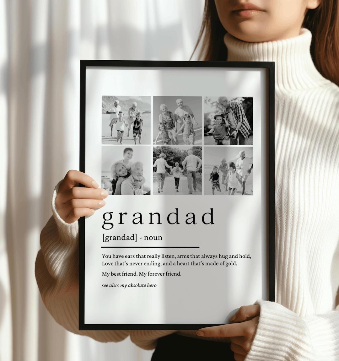 Photo Gift for Grandad - Personalised Photo Print for Grandparent ...