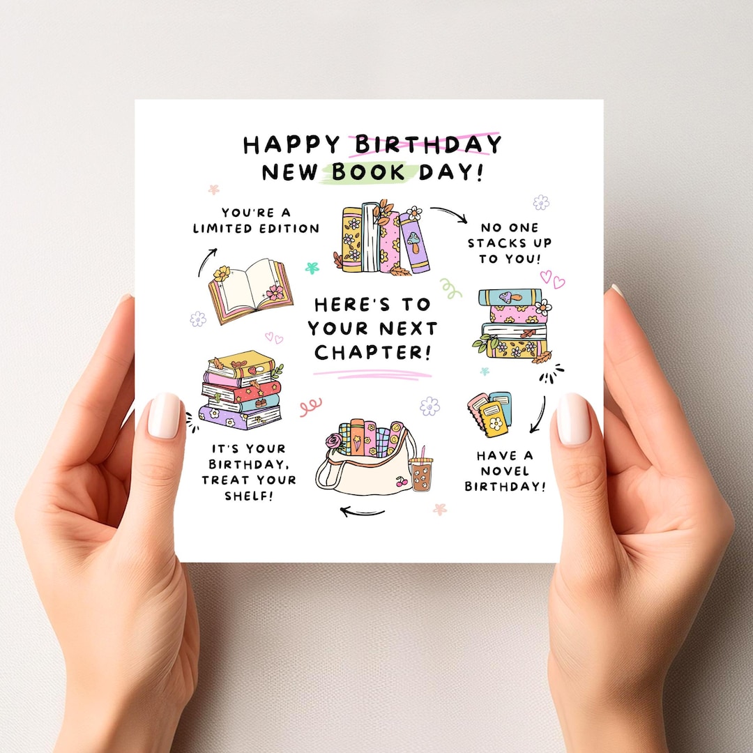 Personalised Birthday Card for Book Lovers | Customisable Happy ...