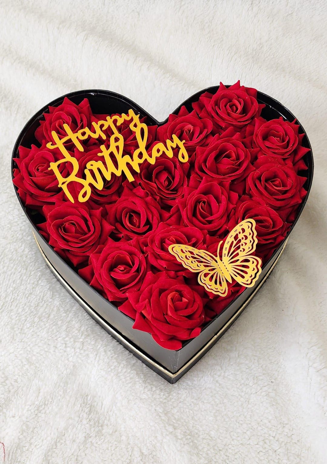 Heart Shape Eternal Rose Box /forever Roses/rosas Eternas/flower ...