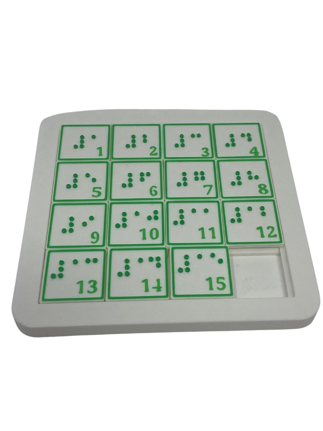 Braille 15 Sliding Puzzle, Classic Sliding Puzzle for the Blind ...