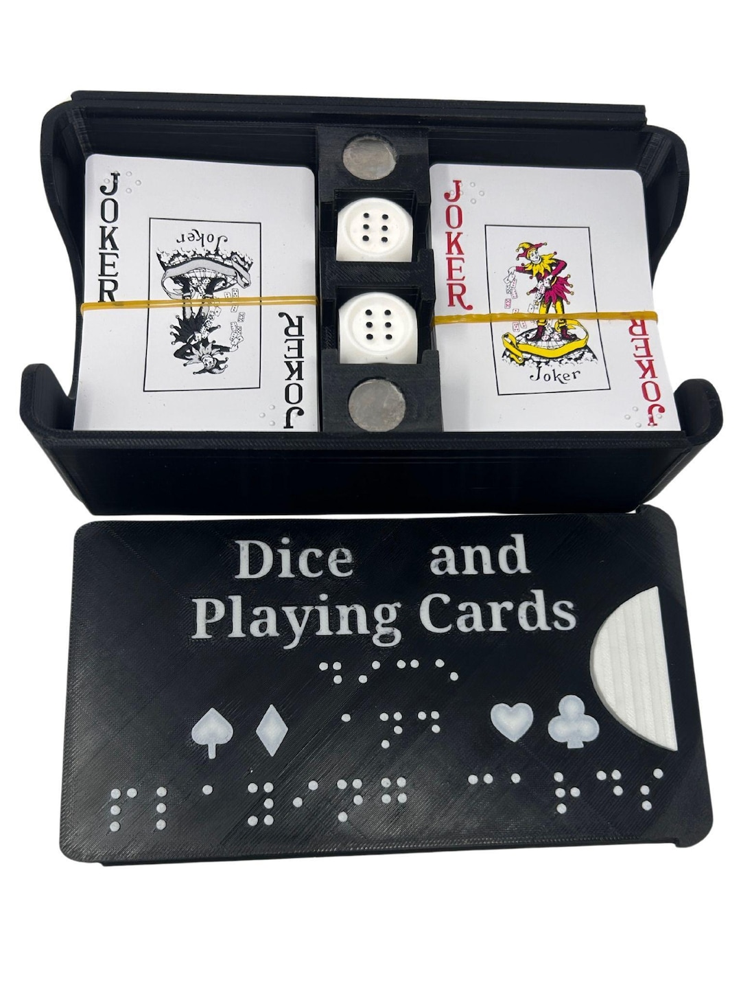 Braille Card Kit for the Blind, Set for Game Nights and Travel, Comes With 2 Decks Braille ...