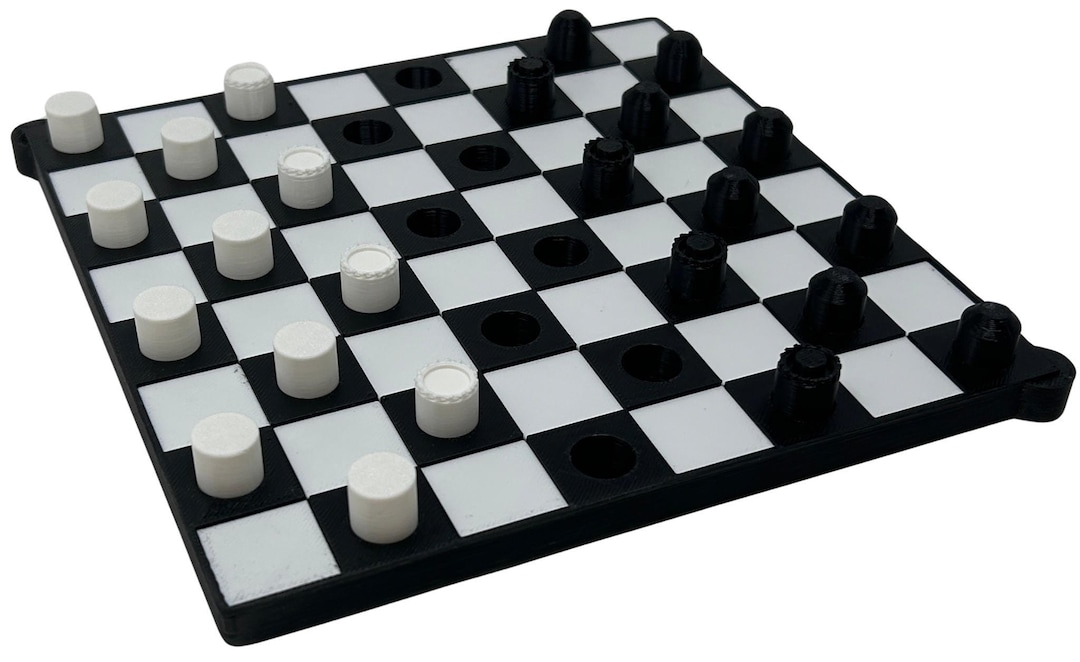 Checkers Set for the Blind or Visually Impaired, Tactile Pieces, Raised ...
