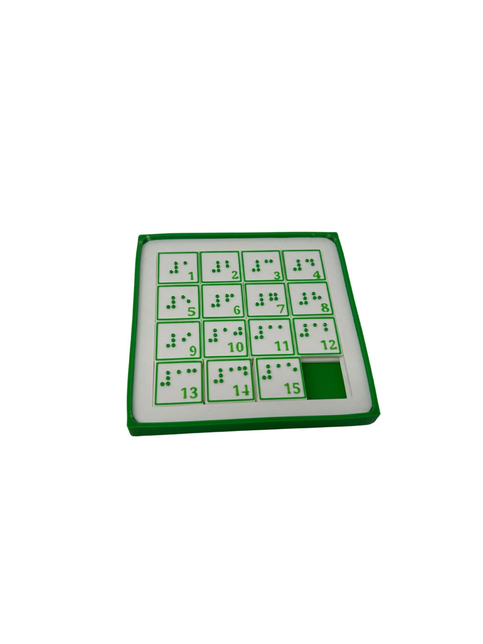 Braille 15 Sliding Puzzle, Classic Brain Teaser for the Blind, Arrange ...