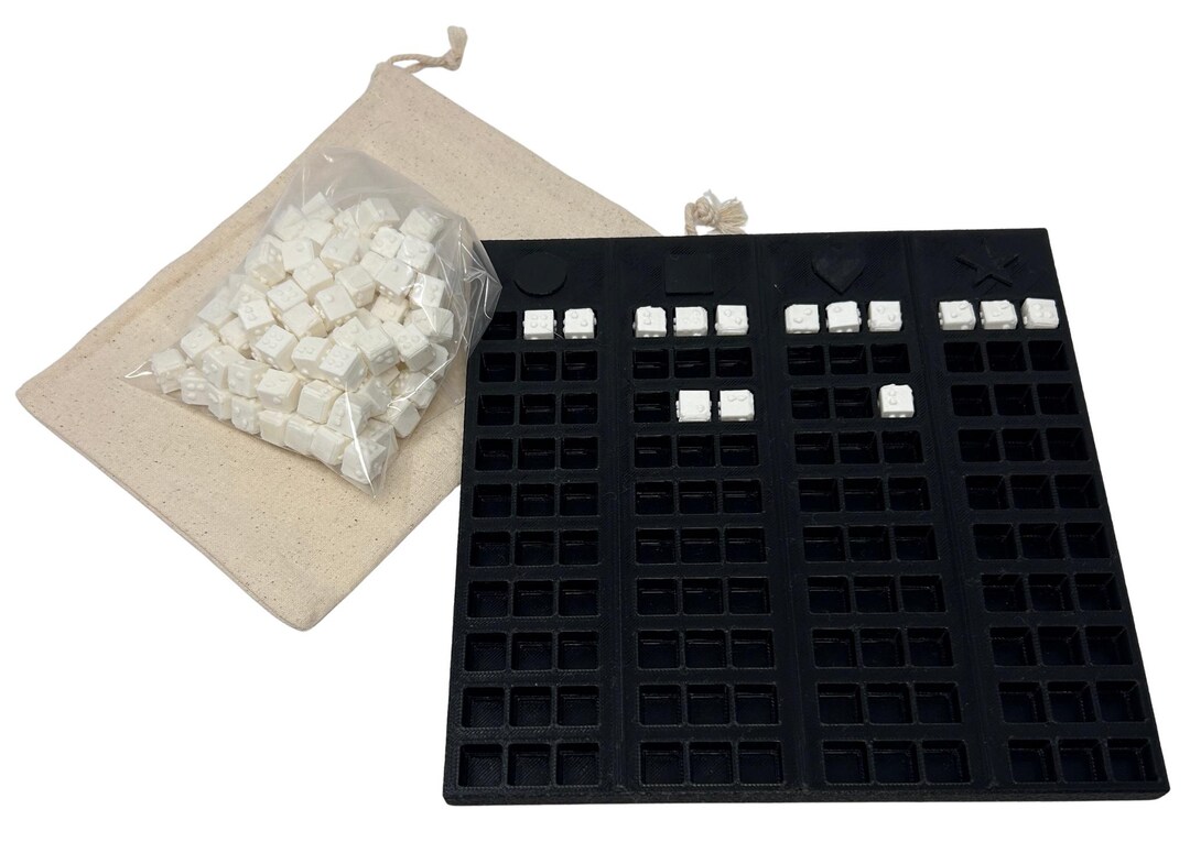 Braille Scoreboard, Accessible Score Card for the Blind, for 1 to 4 ...