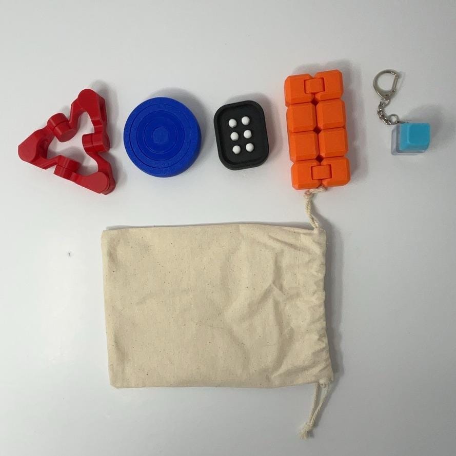 Tactile Fidget Kit for the Blind, Five Handheld Toys for Fidget Fun ...