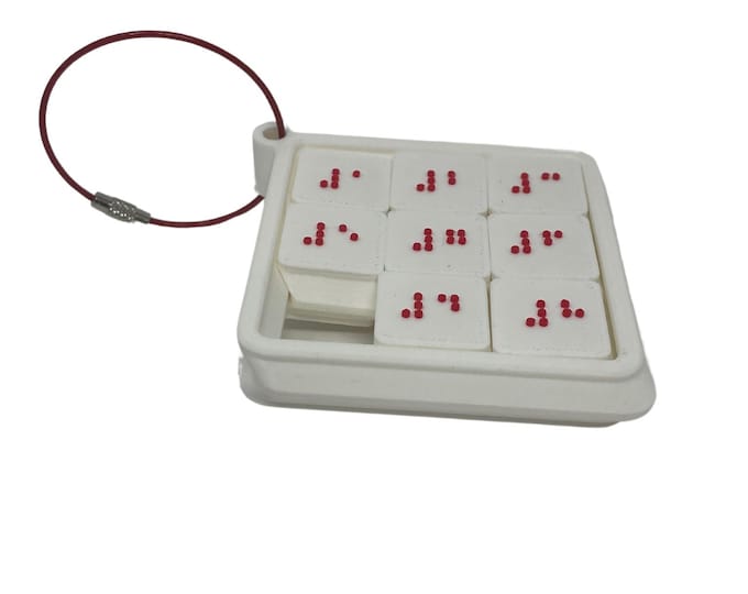 Braille 8 Sliding Puzzle, Pocket-sized Brain-teaser Puzzle for the ...