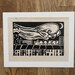 Angel Over the City - Linocut Print (mounted) - Etsy