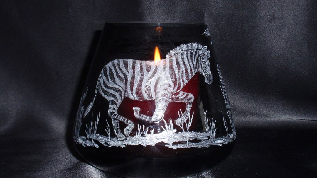 Zebra Art, Zebra Glass, Zebra Decore, Glass Wedding Gift, African ...