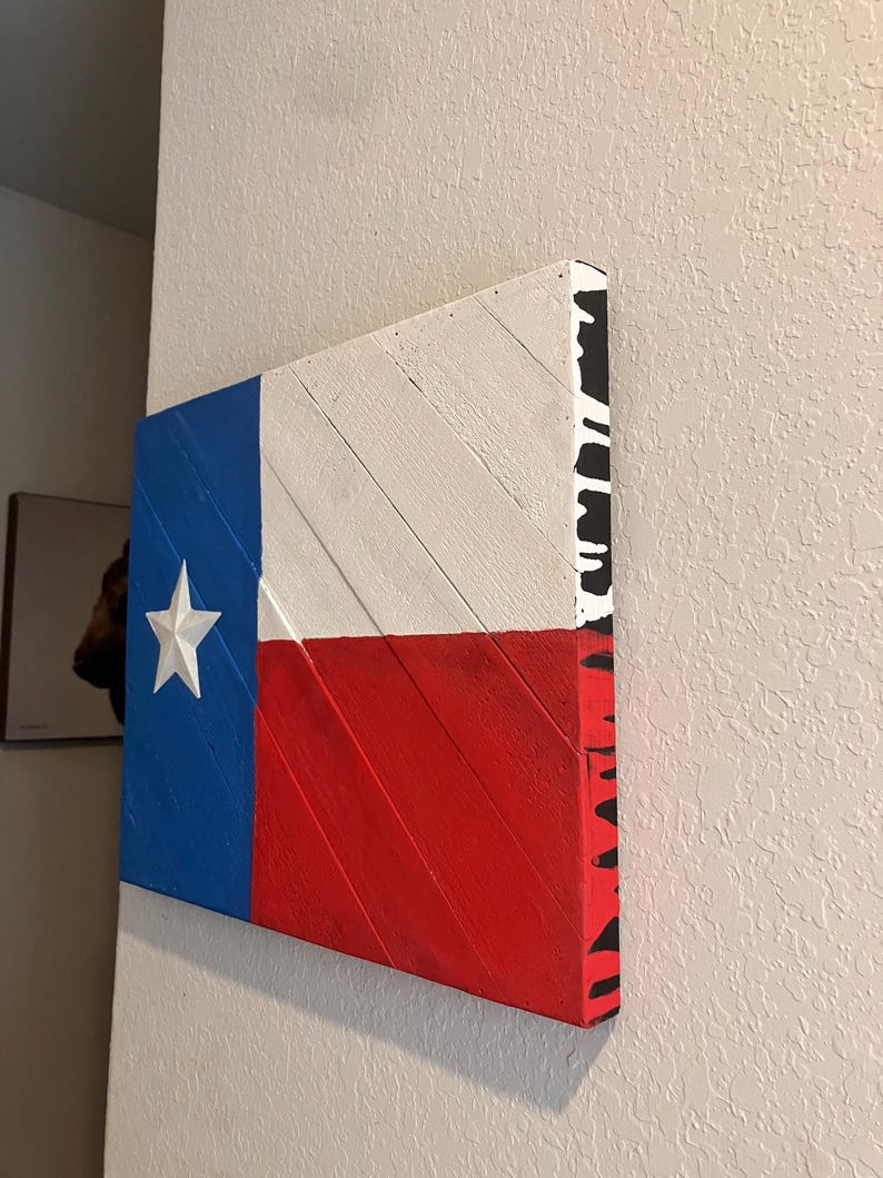 Texas Flag Drip Wooden Wall Decor Rustic - Etsy