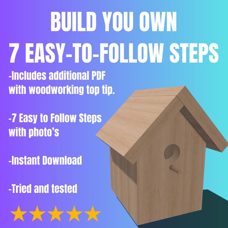 Handcrafted Birdhouse Building Guide Step-by-step Instructions for ...