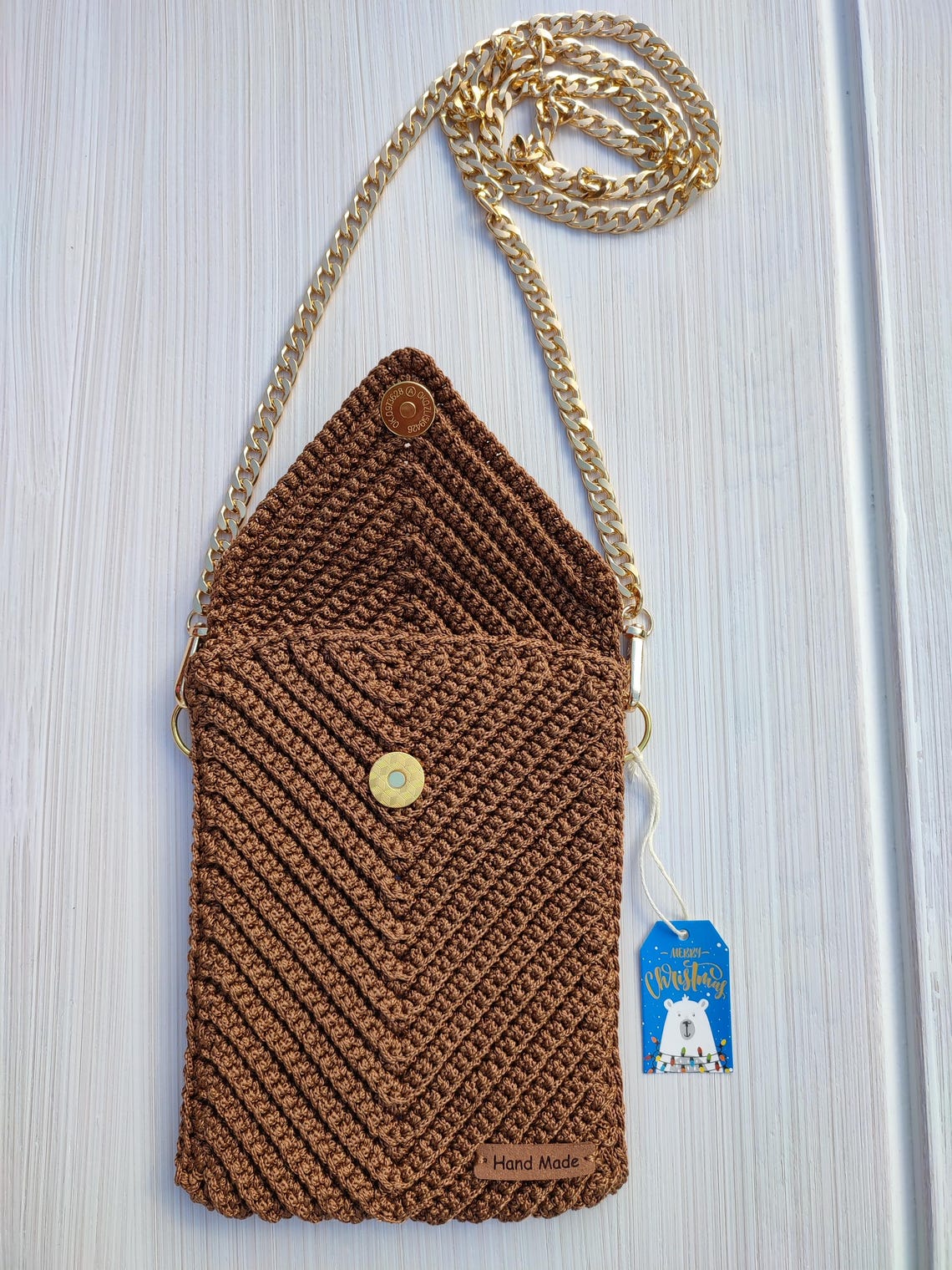 Crocheted Mini Tablet Crossbody Bag Mini iPad Bag Kindle Case Ebook ...