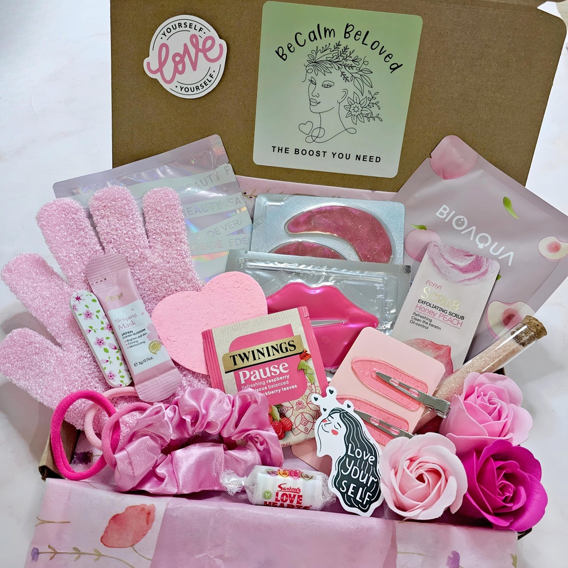XL Pink Pamper Hamper | Letterbox Gifts | Luxury Gift Set | De-stress ...