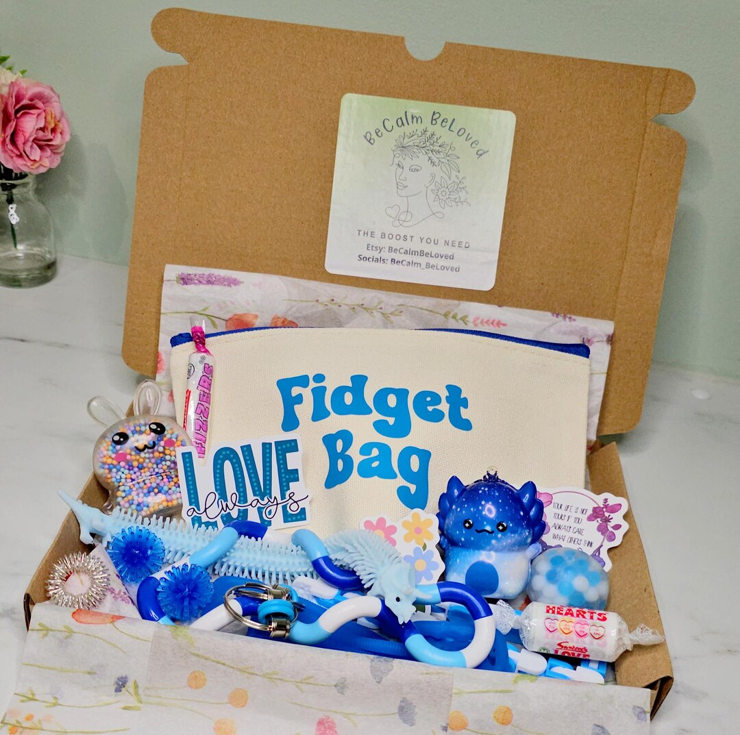 Super Sensory Fidget Gift Box 10pc Set Bag autism ADHD Anxiety Packaged ...