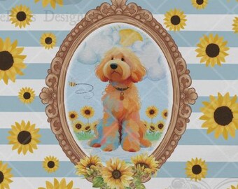 Sunflower Rainy Days Dog Doodle Baby Blanket, Nursery Decor, Baby ...