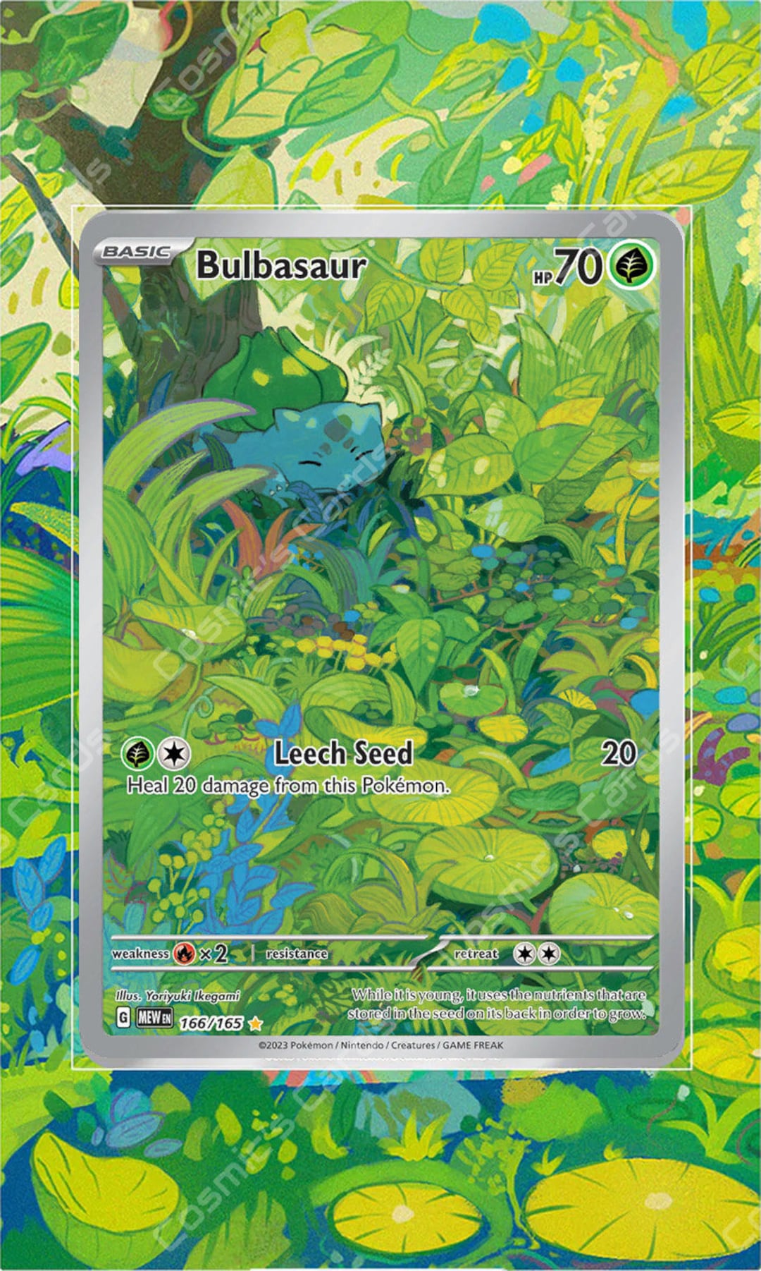 Bulbasaur · 151 (MEW) | Display Case Extended Art for Pokemon Card - Etsy