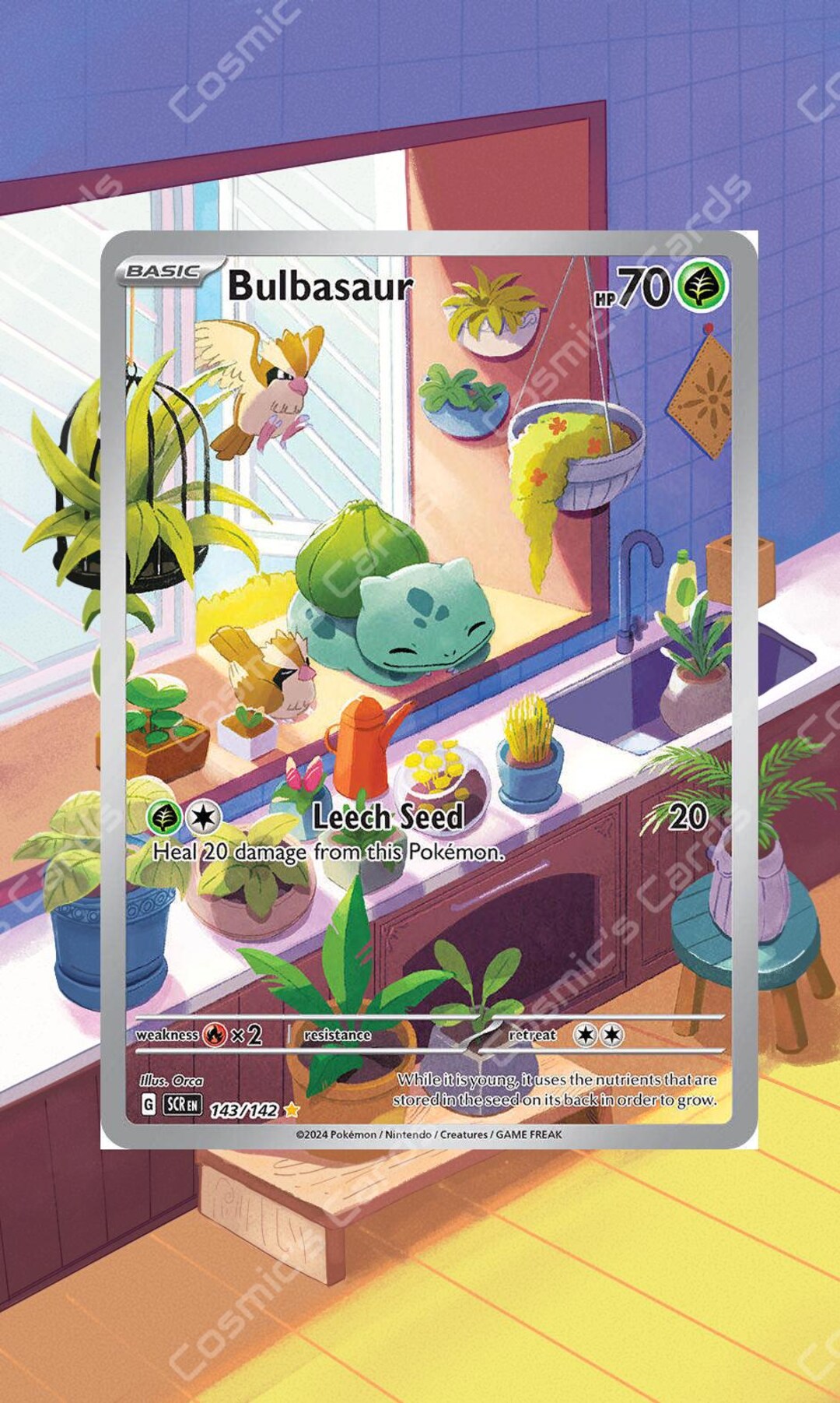 Bulbasaur Steller Crown | Display Case Extended Art for Pokemon Card - Etsy