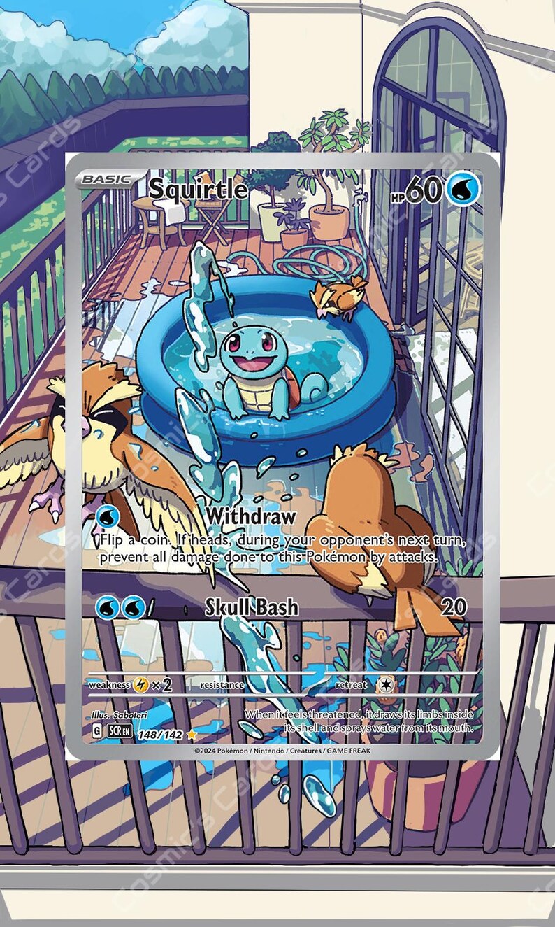 Squirtle From Steller Crown Display Case Extended Art for Pokemon Card ...