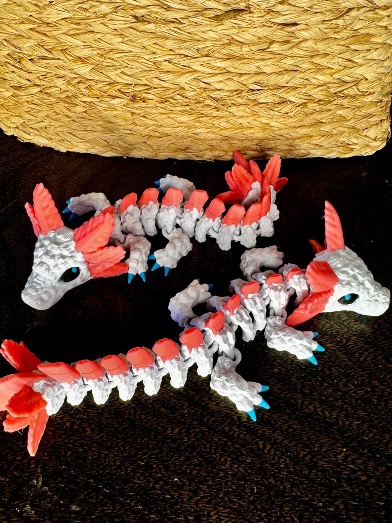 8 Inch 3D Printed Baby Axolotl Dragon by Cinderwing3d Printed in All ...