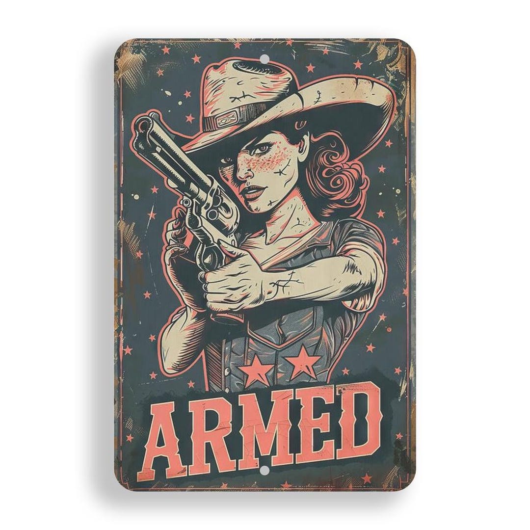 Metal Warning Sign: Armed Gun Owner, Always Ready, US Military, US Army ...