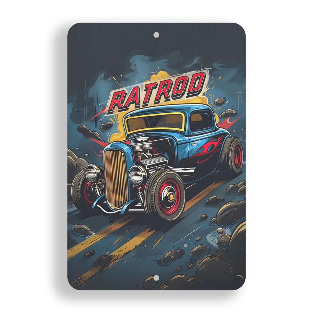 Metal Sign : Hotrod Ratrod Garage Car Shop Signage, Retro and Vintage ...