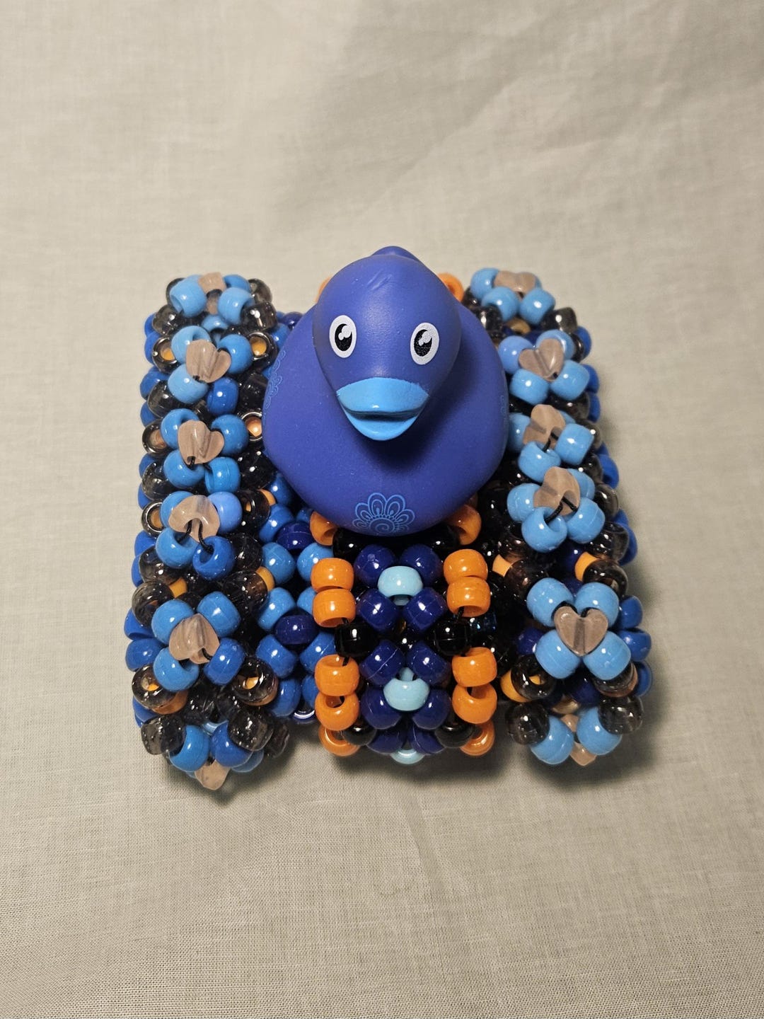 Orange and Blue Rubber Duck Rotator Kandi Cuff - Etsy