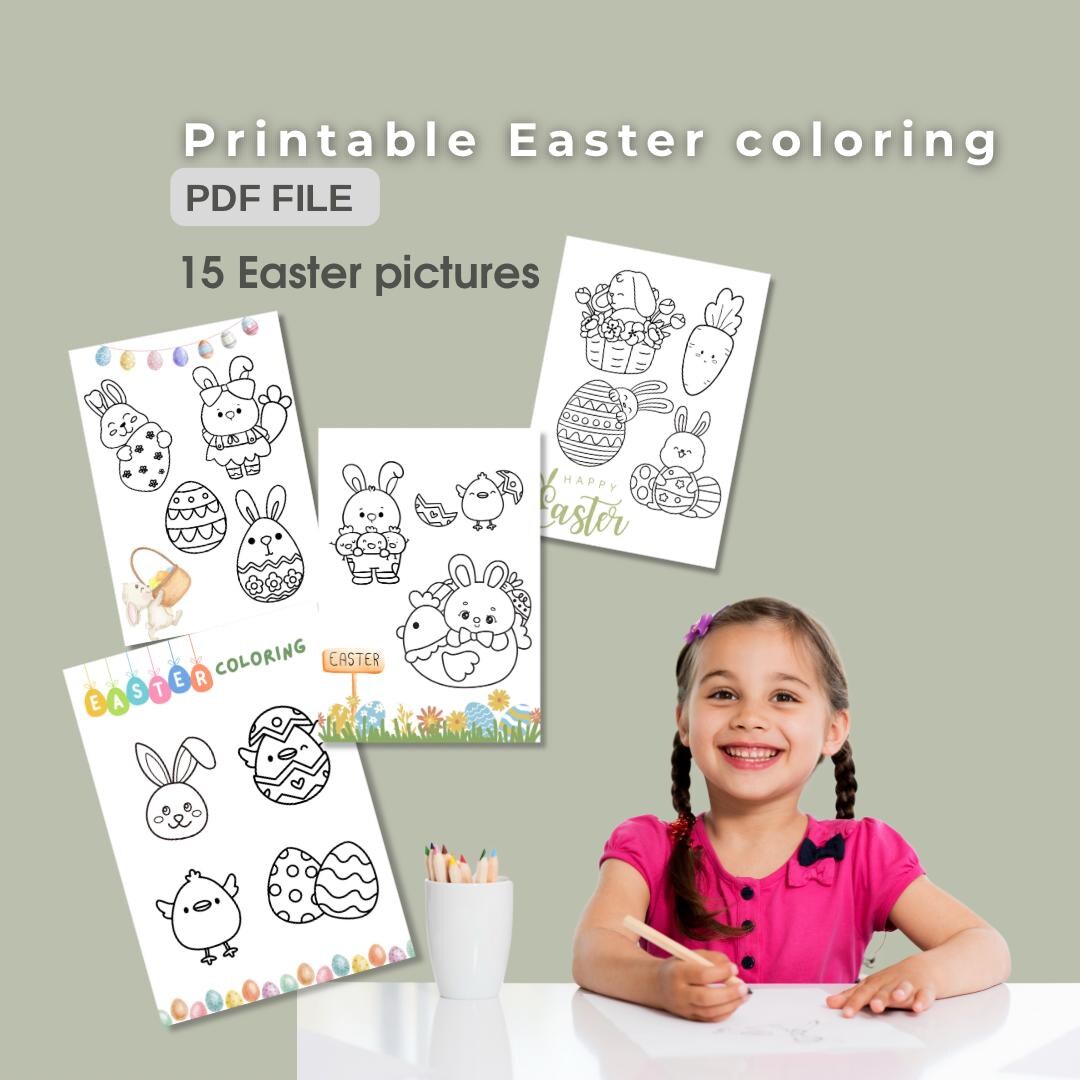 Printable Coloring/ Easter/ Kids Coloring/ PDF Coloring/ Easter ...