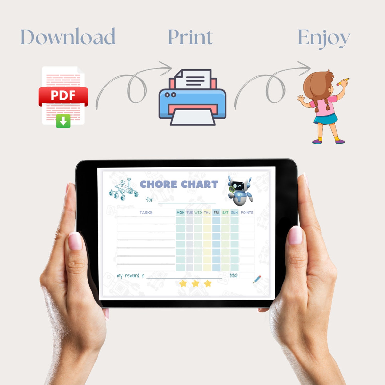 Kids Routine Chart | Chore Chart for Kids | Daily Checklist | Kids ...
