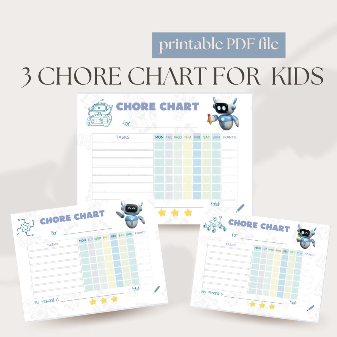 Kids Routine Chart Chore Chart for Kids Daily Checklist Kids Daily ...