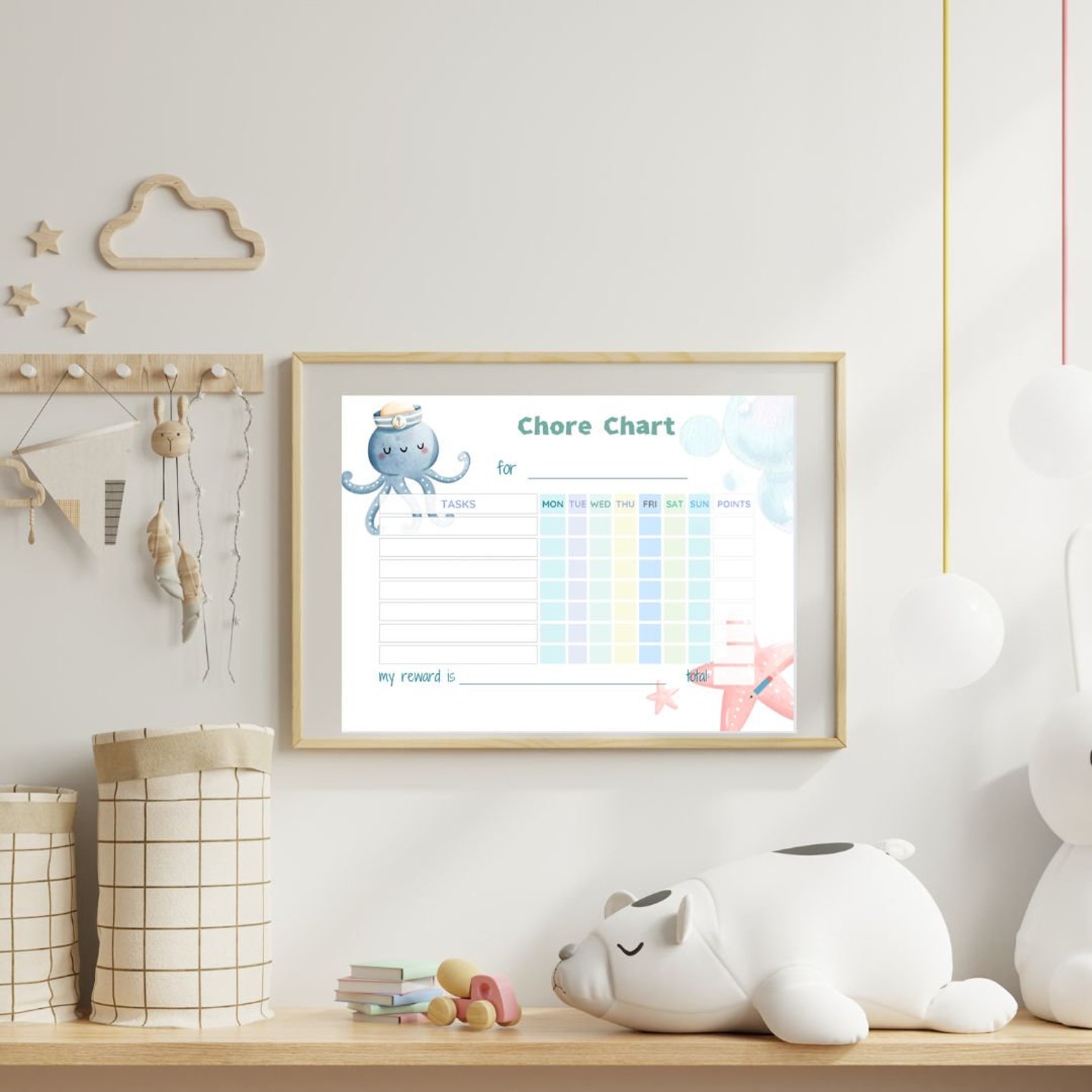 Chore Chart for Kids | Weekly Planer | Tasks | Check List for Kids ...