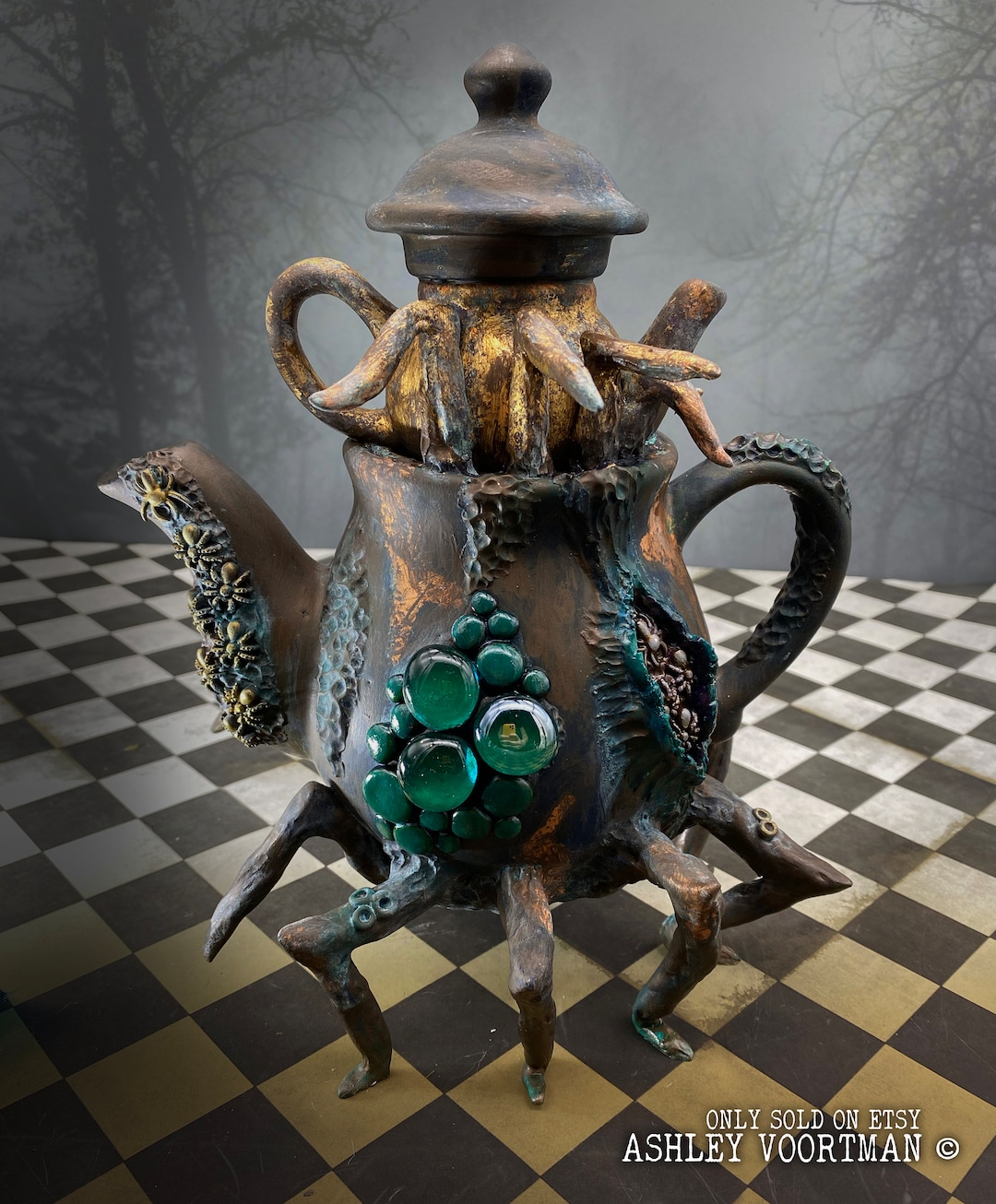 Spider Teapot Art Sculpture - Etsy UK