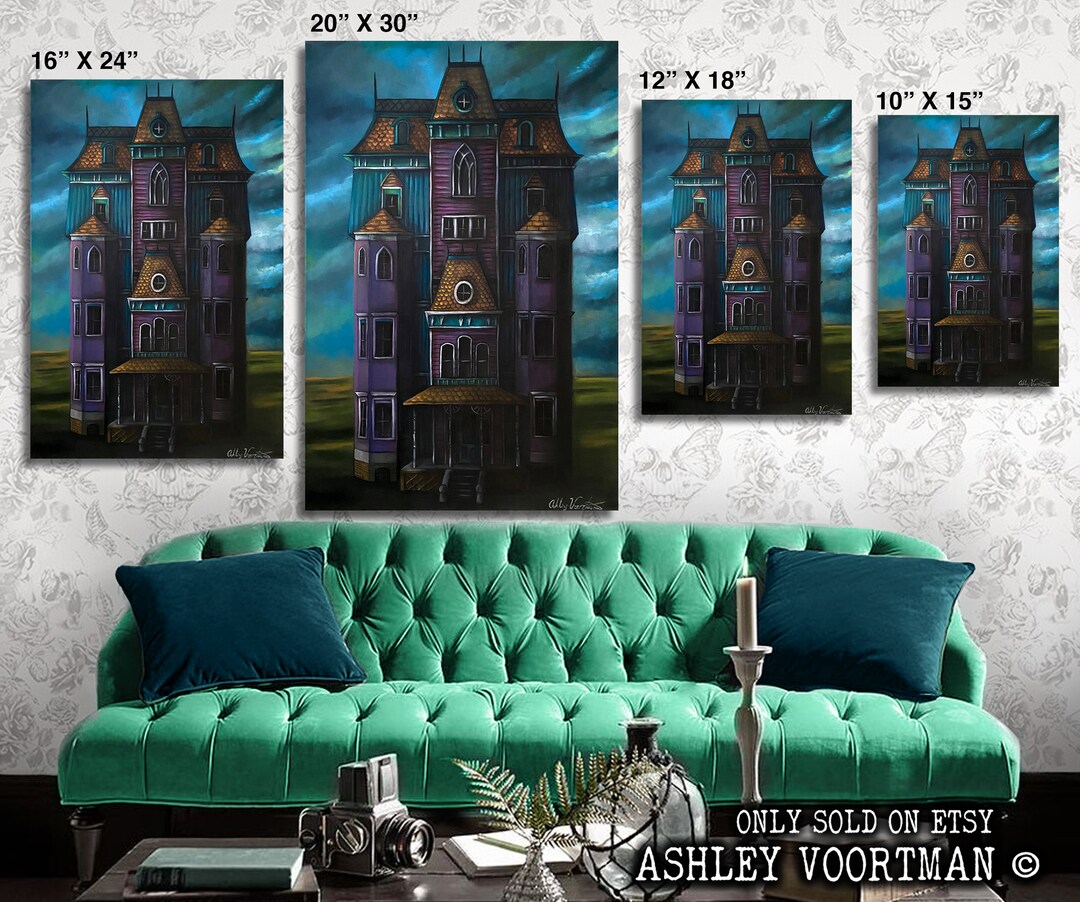 PRINT of Victorian House Oil Painting - Etsy