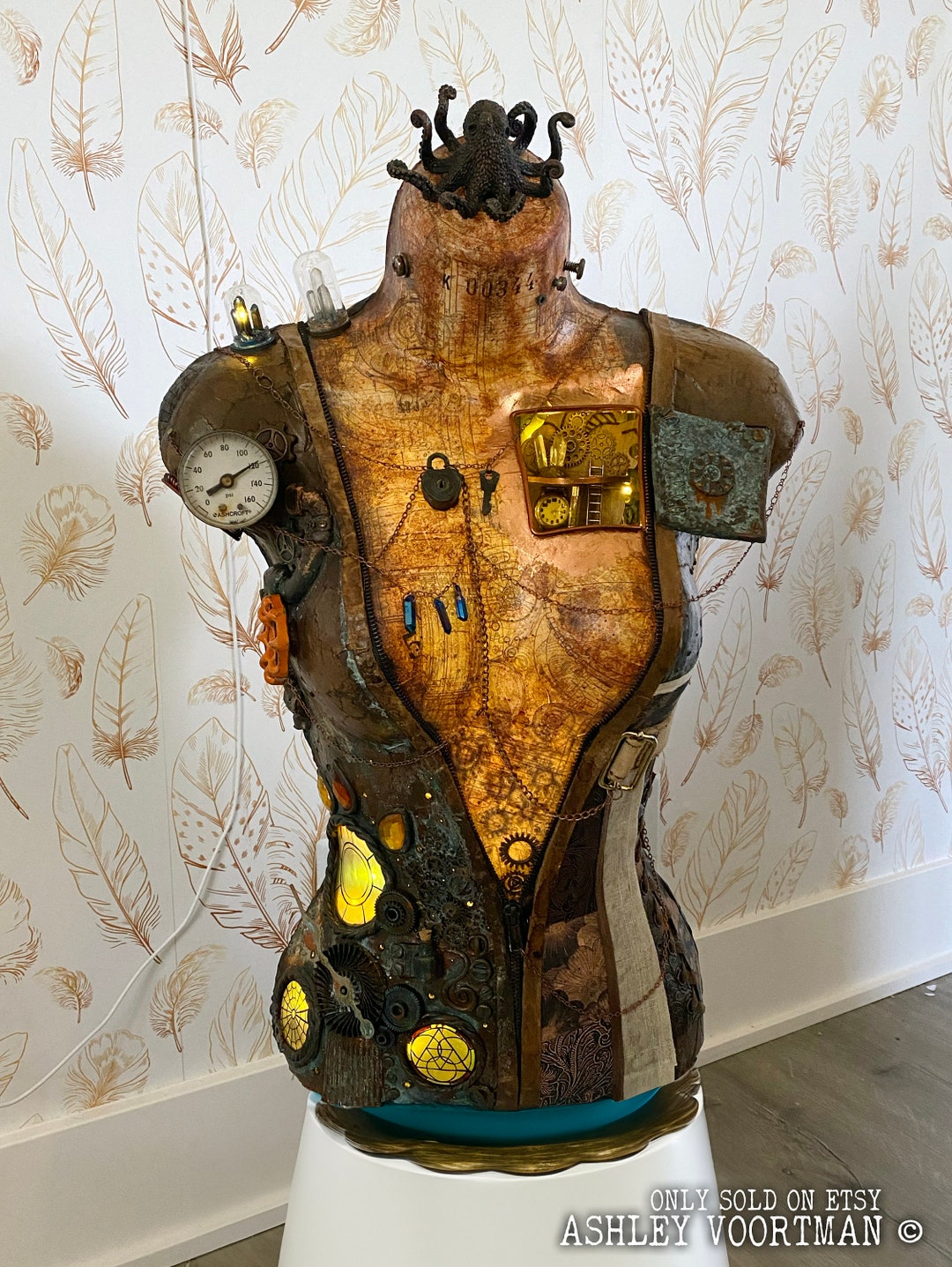Steampunk Bust With Lights - Etsy