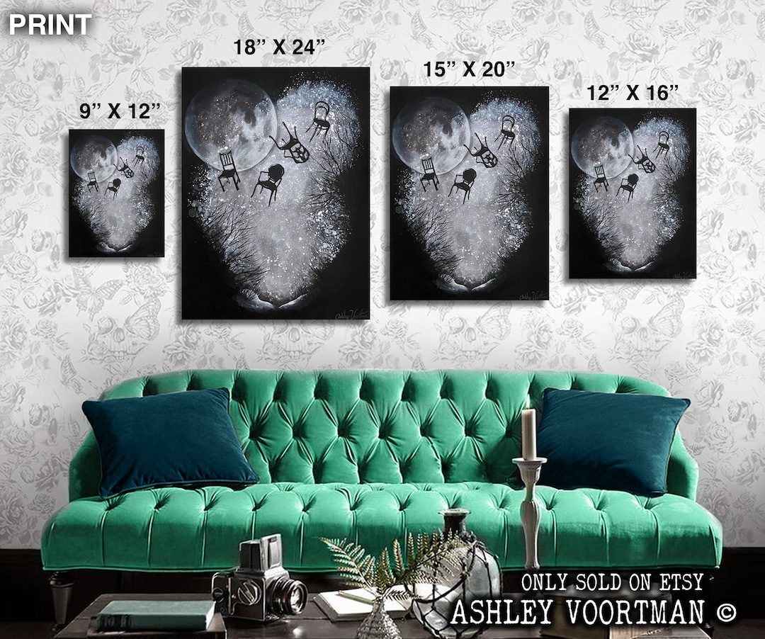 PRINT of Dancing Floating Chair Acrylic Painting - Etsy