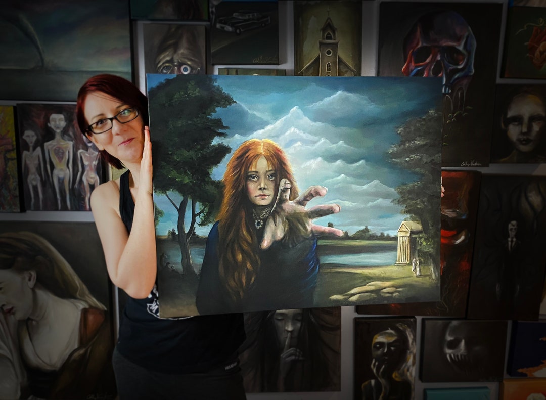 ORIGINAL Stuck Inside a Painting - Oil Painting - Etsy