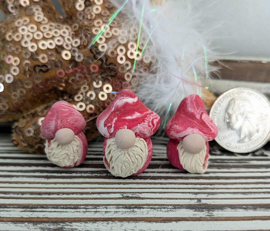 Red Micro Desk Gnome Trio | Set of 3 - Etsy