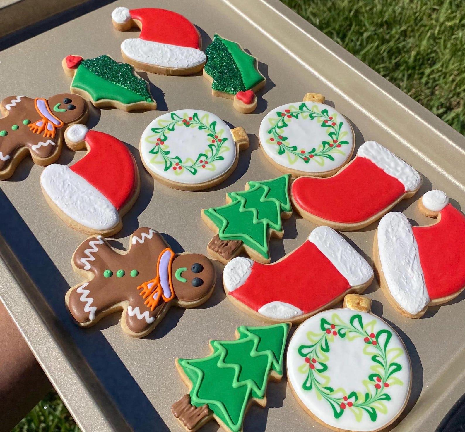 FREE SHIPPING PRIORITY • Christmas/holiday Royal Icing Sugar Cookies ...