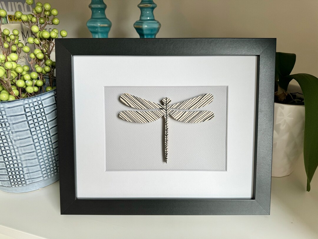 Dragonfly Framed Art, Unique Dragonfly Gift for Friend, Gift of Hope ...